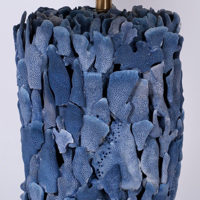 Pair of Blue Coral Table Lamps at 1stDibs