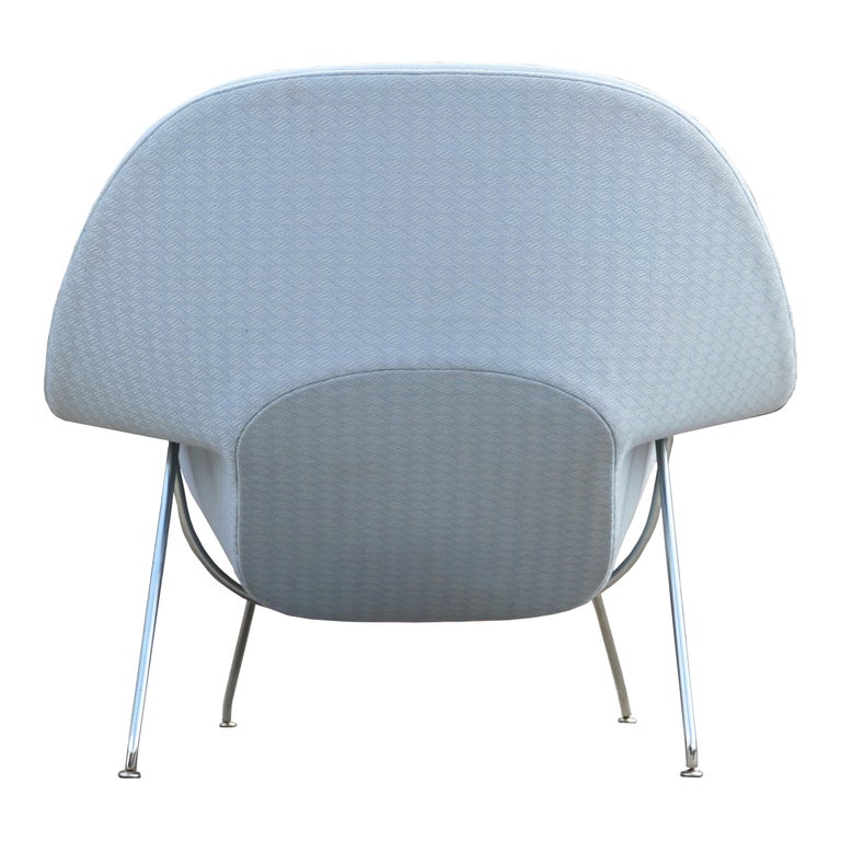 Single Blue Eero Saarinen for Knoll Womb Chair at 1stDibs
