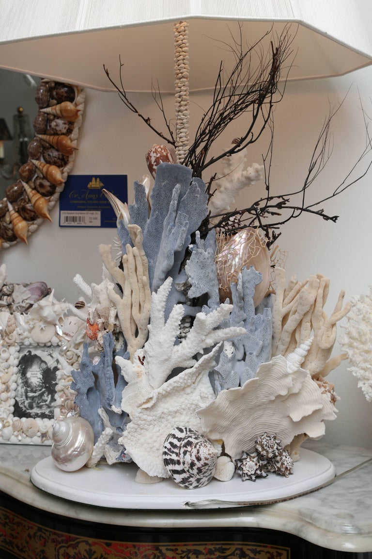 Pair of Blue Ridge Coral Lamps For Sale at 1stDibs | coral lamps for sale