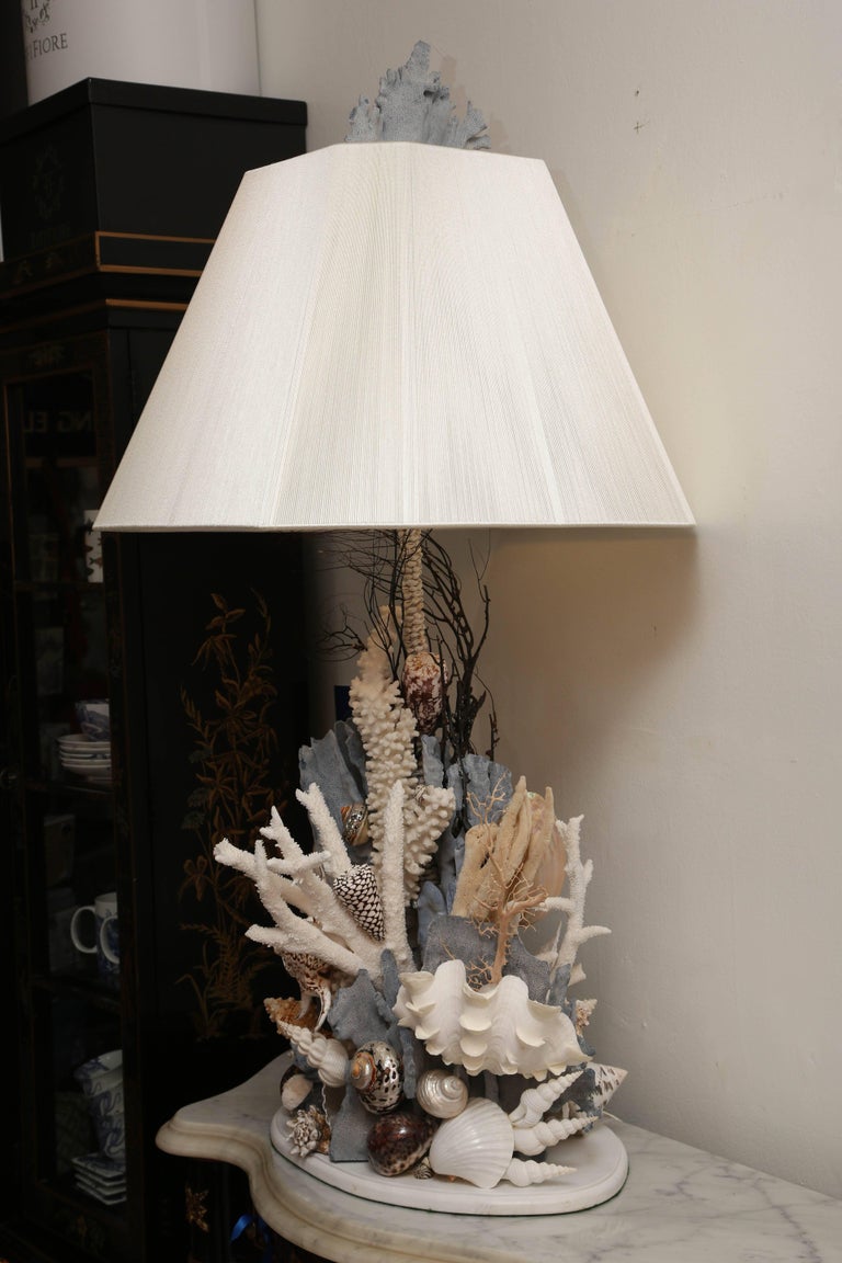 Pair of Blue Ridge Coral Lamps For Sale at 1stDibs | coral lamps for sale