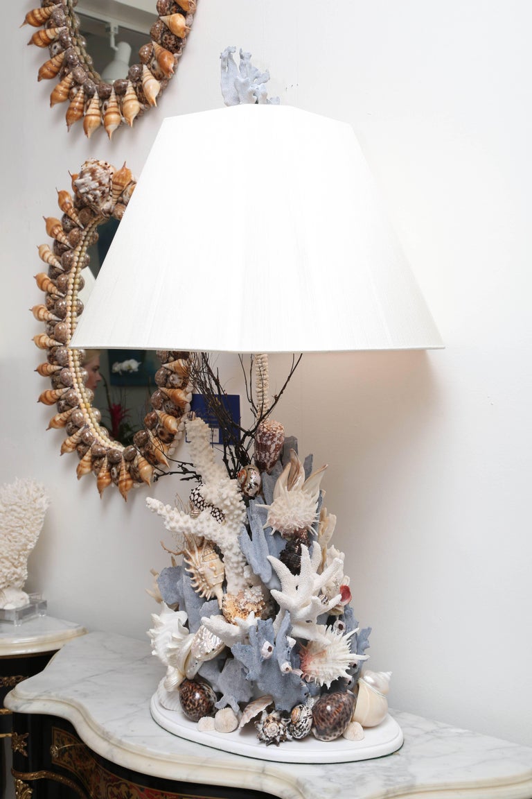 Pair of Blue Ridge Coral Lamps For Sale at 1stDibs | coral lamps for sale