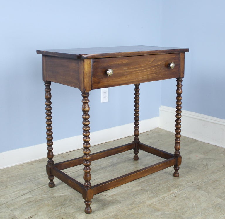 Pair of Bobbin Turned Leg Side Tables, Custom Made of Old Wood at 1stDibs