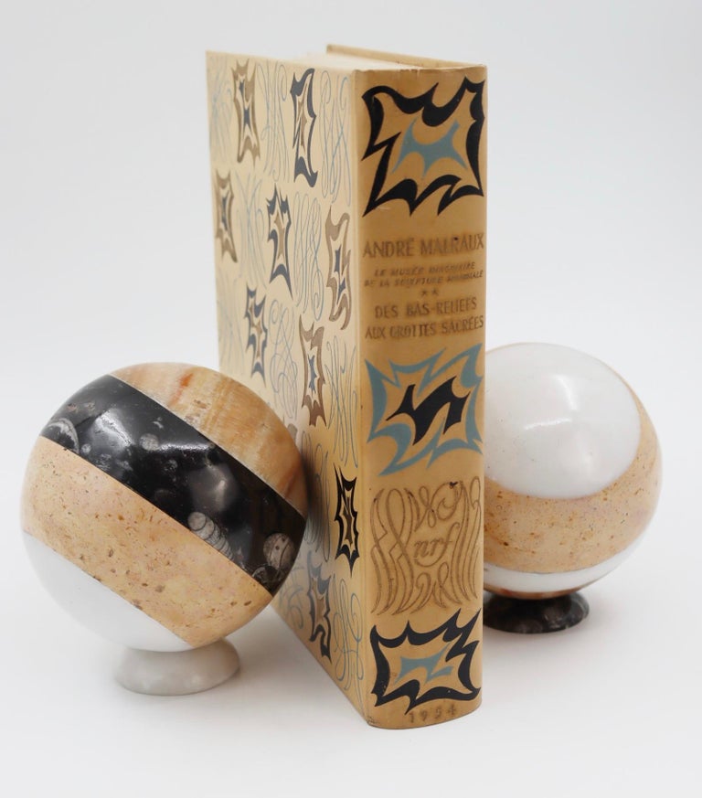Pair of Bookends Balls, 20th Century For Sale at 1stDibs