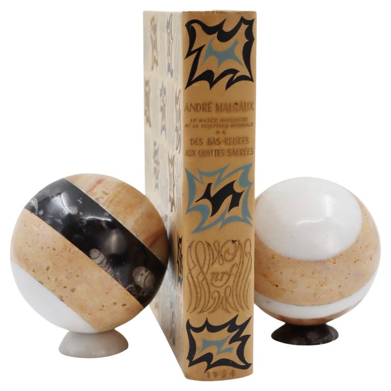 Pair of Bookends Balls, 20th Century For Sale at 1stDibs