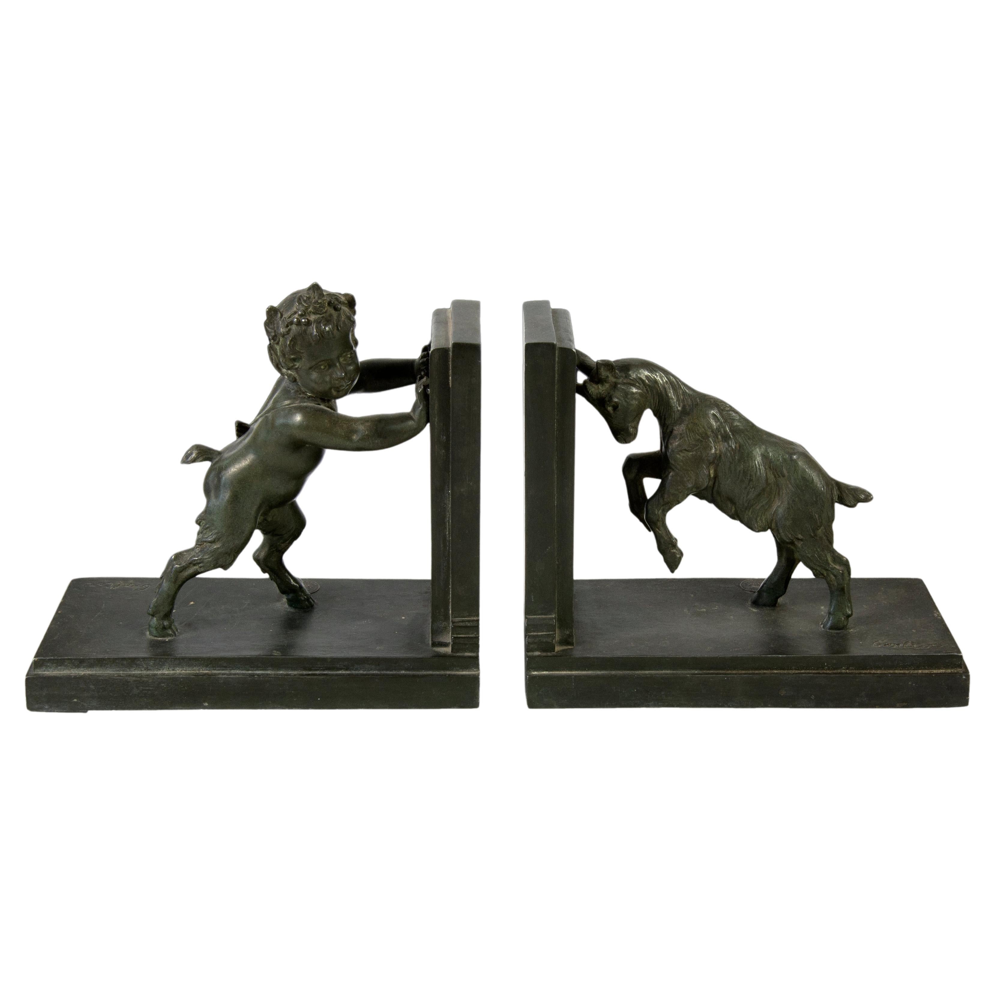 Pair of Bookends, Calamine, Paris, France, circa 1920, After Carlier at ...