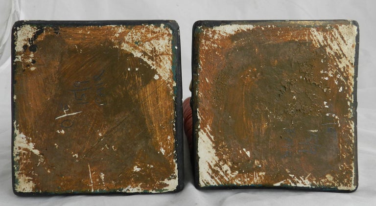 Pair of Bookends Children Girl Boy Reading Book Plaster, circa 1920 For ...