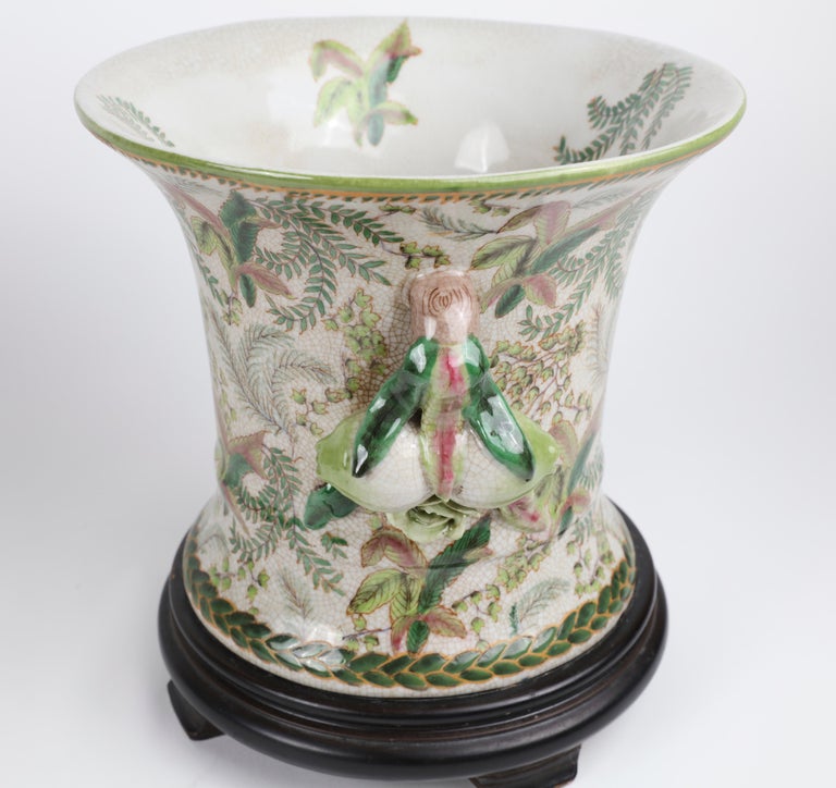 Pair of Botanical Painted Cachepots at 1stDibs | vintage planters ...