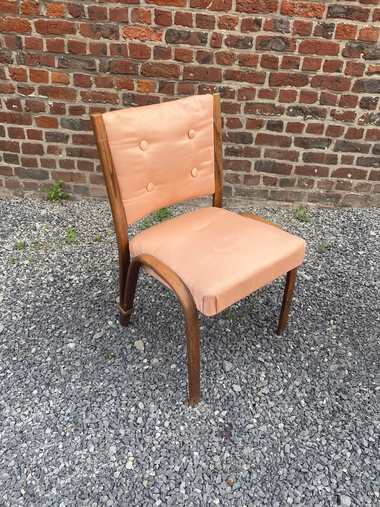 Pair of "Bow Wood" Series Chairs Edited by Steiner, circa 1950 For Sale ...