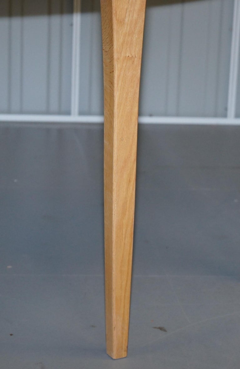 Pair of Brand New Bevan Funnell Phoenix Zebrano Wood Demi Lune Console ...