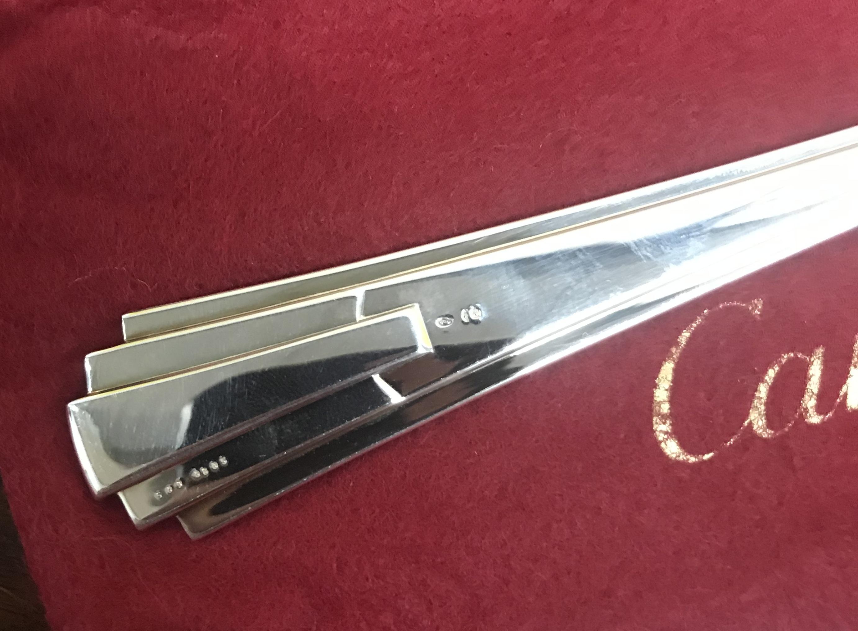 Pair of Brand New Cartier Solid Sterling Silver and Gold Gravy Ladles ...