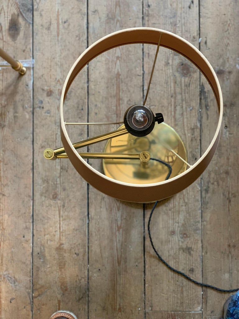 Pair of Brass 20th Century Swing Arm Table Lamps by George Hansen at 1stDibs