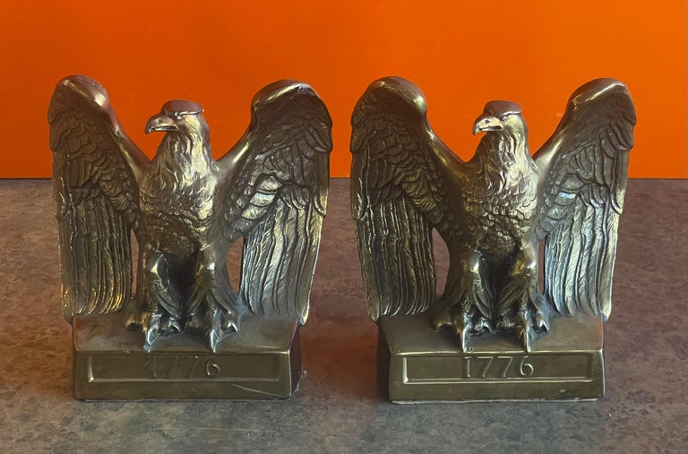 Pair of Brass American Eagle "1776" Bookends by Philadelpha ...