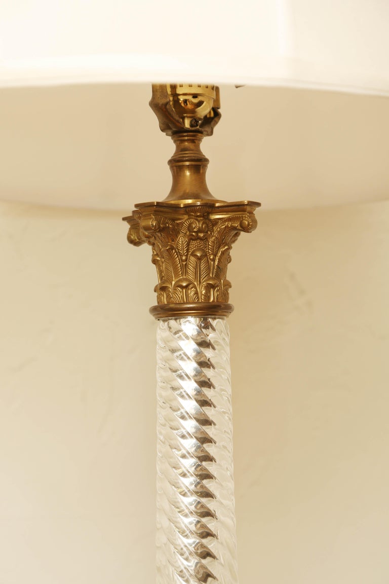 Pair of Brass and Crystal Candlestick Lamps by Vaughan at 1stDibs ...