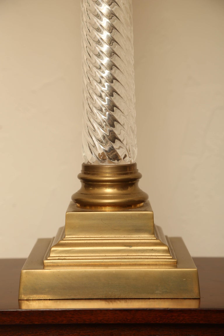 Pair of Brass and Crystal Candlestick Lamps by Vaughan at 1stDibs ...