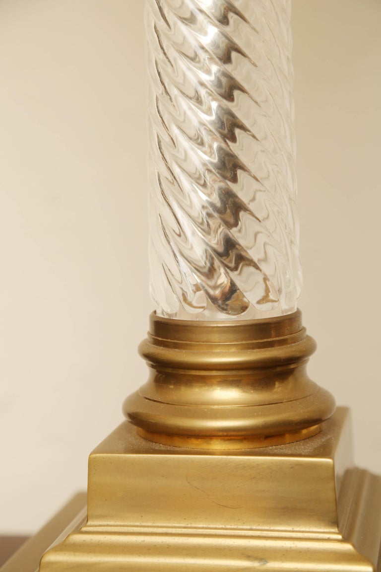 Pair of Brass and Crystal Candlestick Lamps by Vaughan at 1stDibs ...