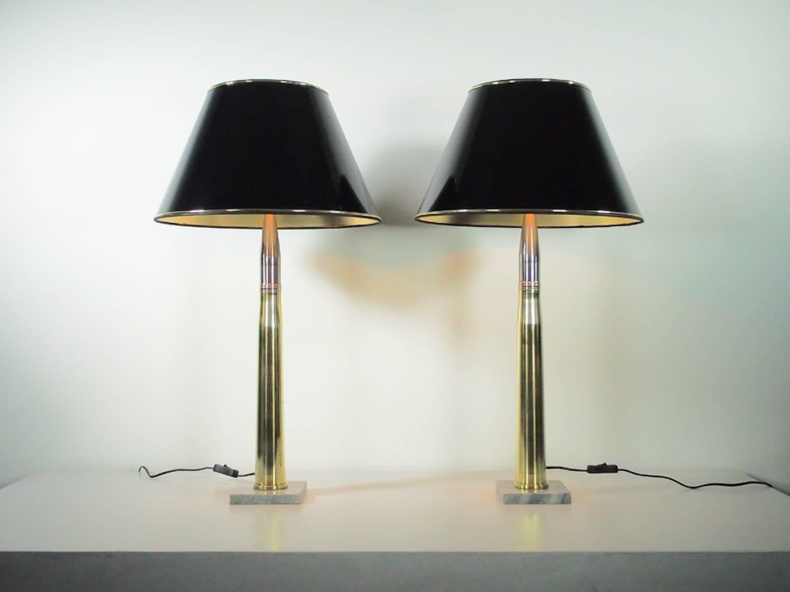 Pair of Brass Artillery Shell Case Table Lamps For Sale at 1stDibs ...