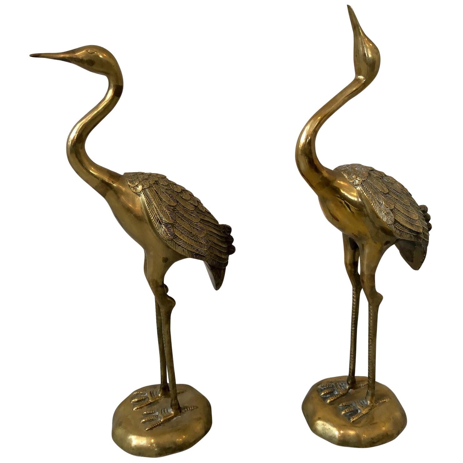 Pair of Brass Birds, circa 1970 at 1stDibs