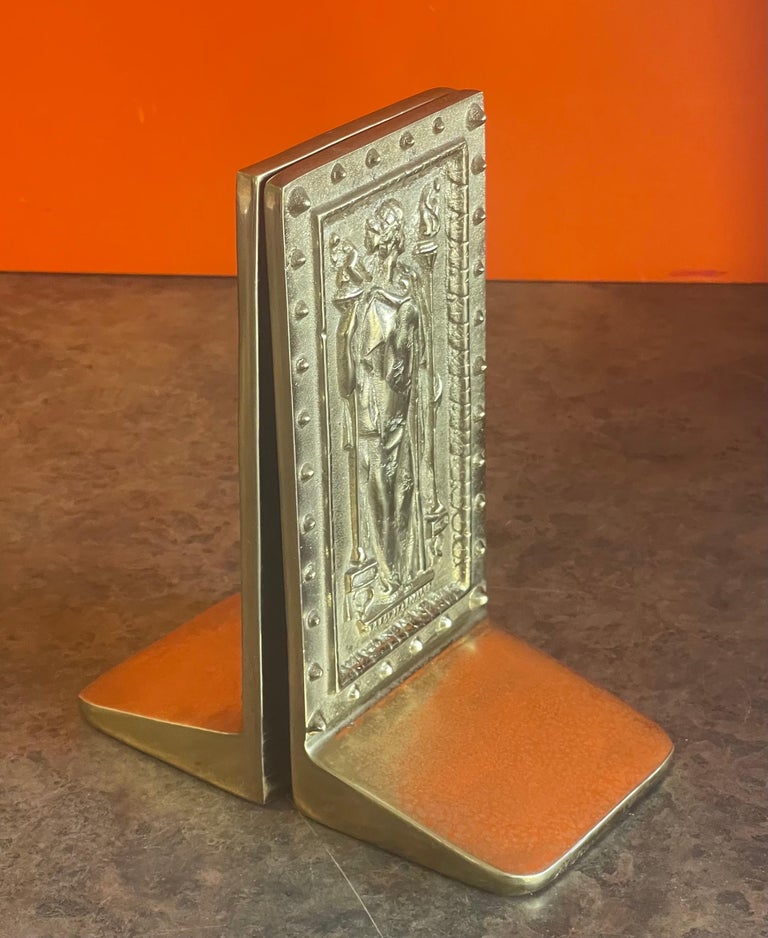 Pair of Brass "Doors to Library of Congress" Bookends by Virginia ...