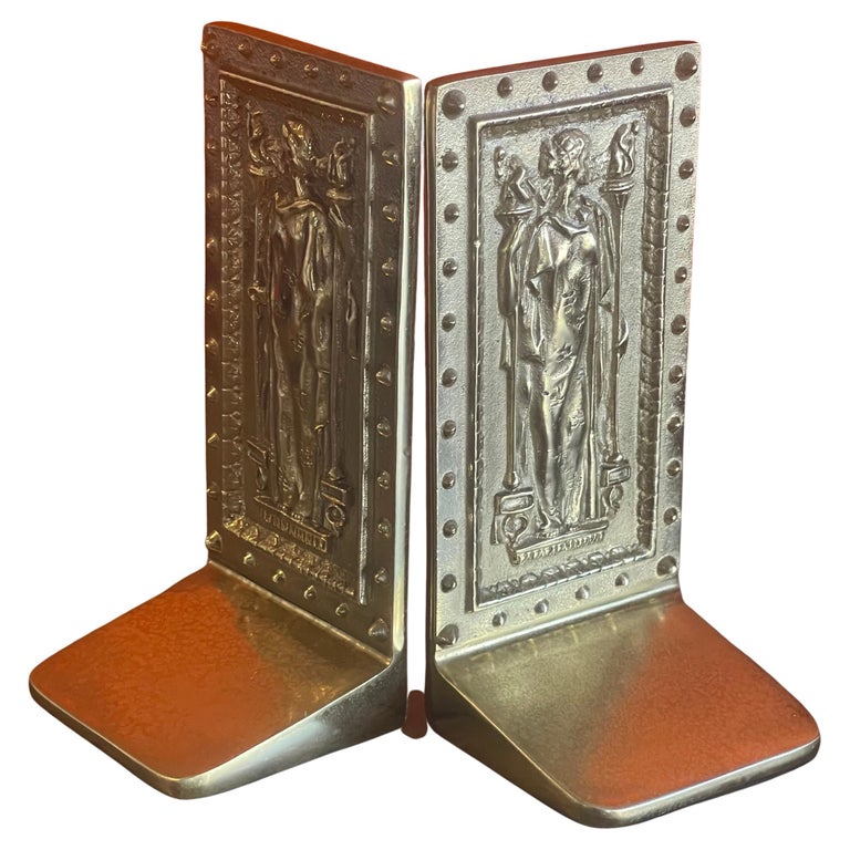 Pair of Brass "Doors to Library of Congress" Bookends by Virginia ...