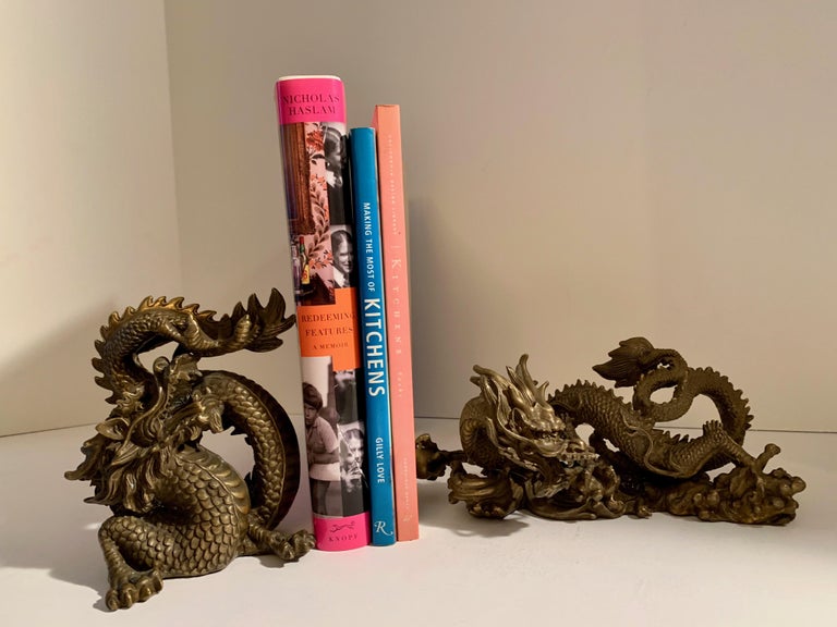 Pair of Brass Dragons Chasing Ball at 1stDibs | dragon chasing the ball ...
