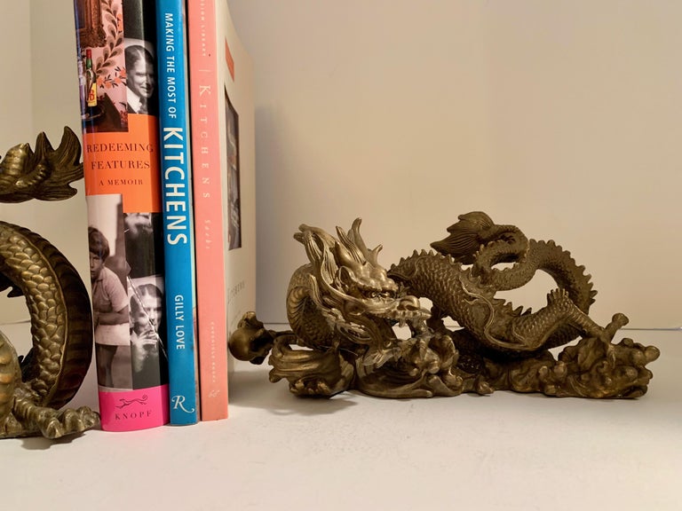 Pair of Brass Dragons Chasing Ball at 1stDibs | dragon chasing the ball ...
