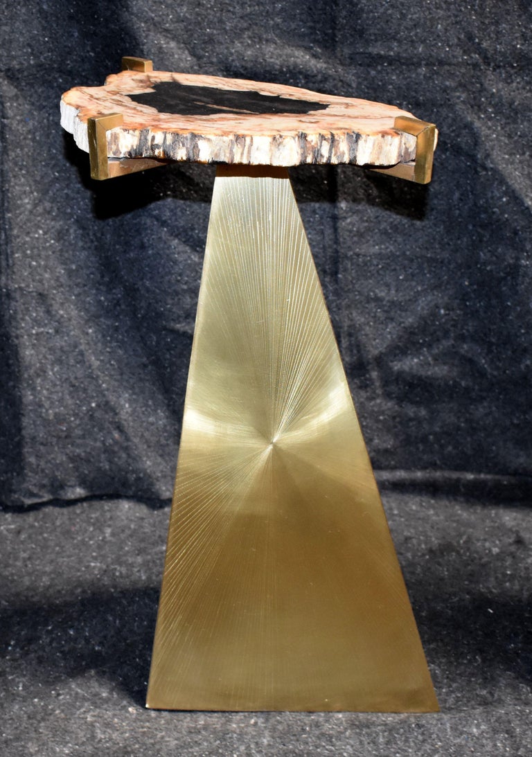 Pair of Brass Sculptural "Soleil" Art Side Tables at 1stDibs