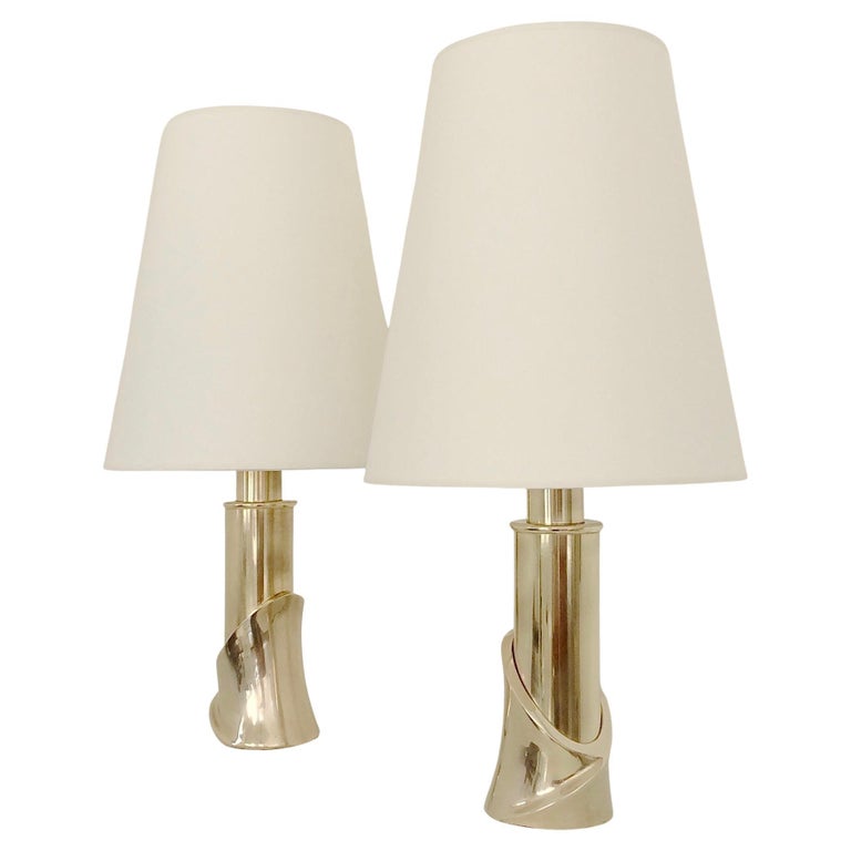 Pair of Brass Table Lamps, circa 1970, Italy For Sale at 1stDibs