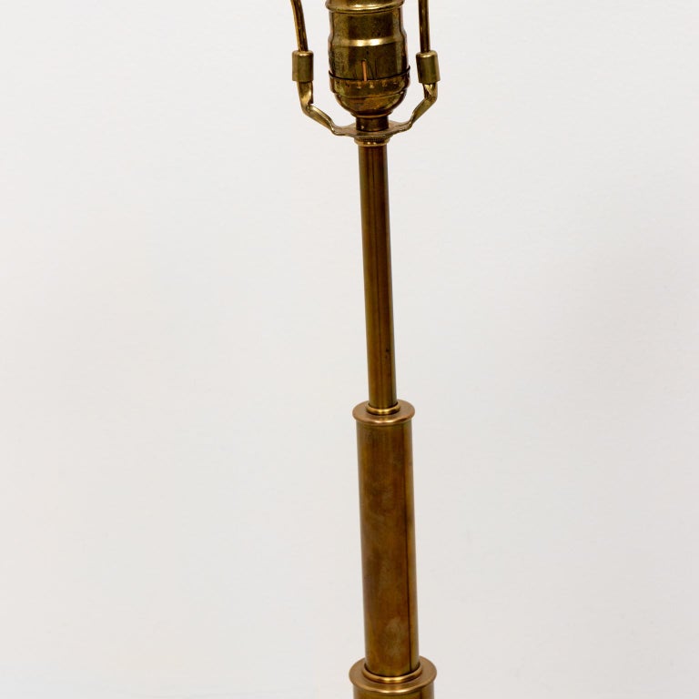 Pair of Brass Telescope Lamps at 1stDibs