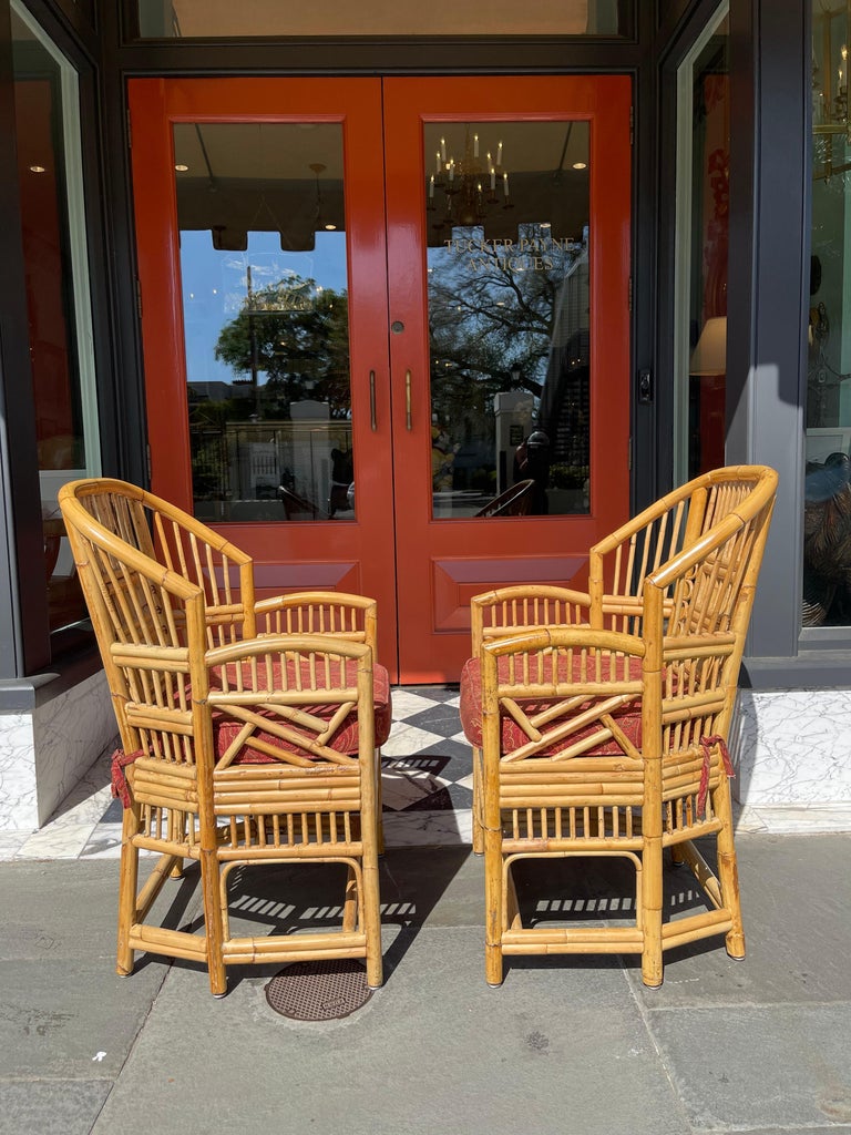 Pair of Brighton Pavilion Style Bamboo and Cane 20th Century Chairs For ...