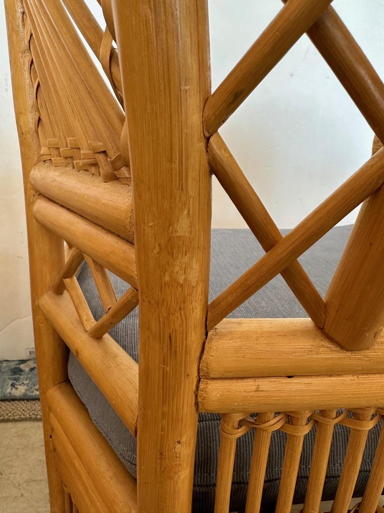 Pair of Brighton Pavillion Style Rattan Armchairs Club Chairs For Sale ...