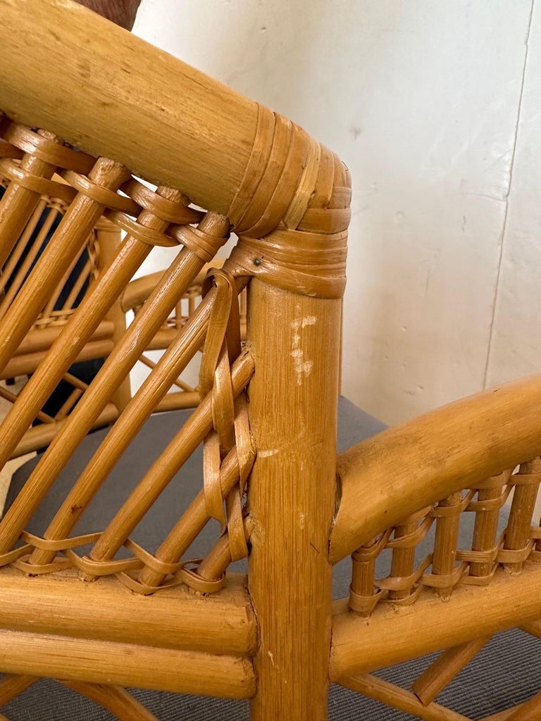 Pair of Brighton Pavillion Style Rattan Armchairs Club Chairs For Sale ...