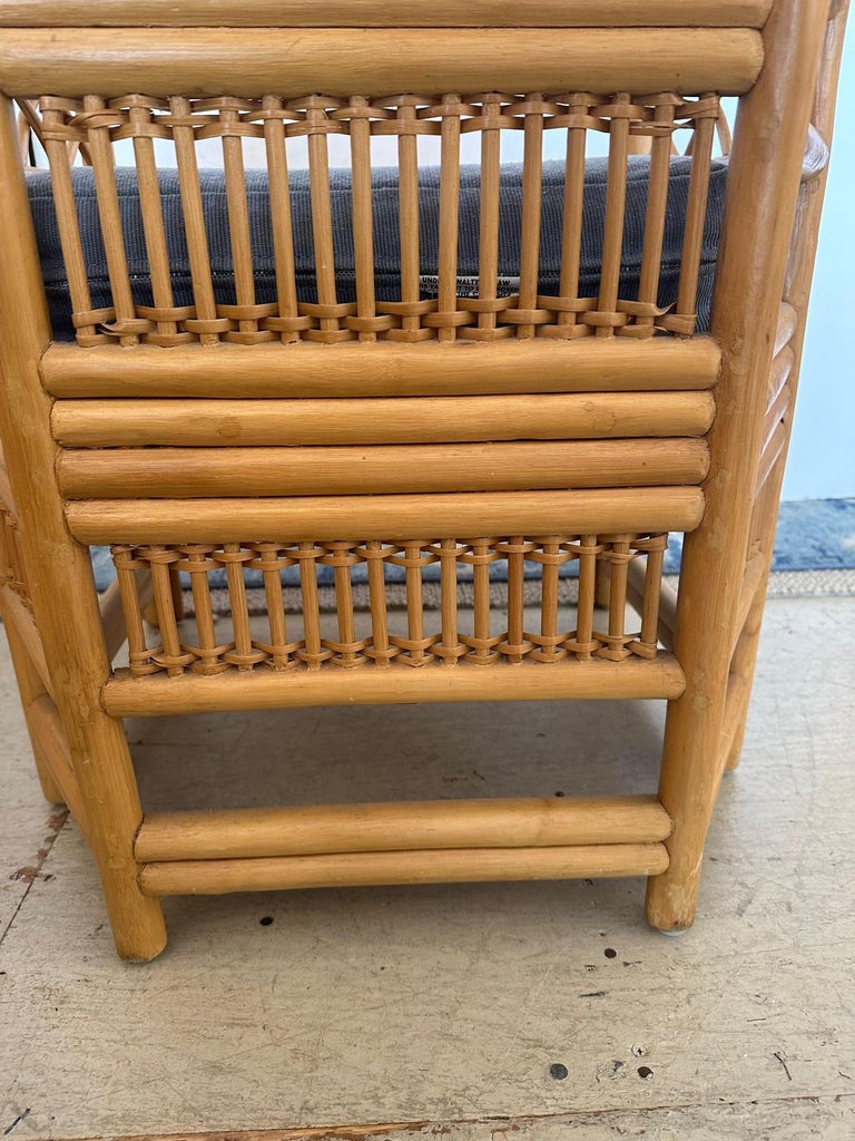 Pair of Brighton Pavillion Style Rattan Armchairs Club Chairs For Sale ...