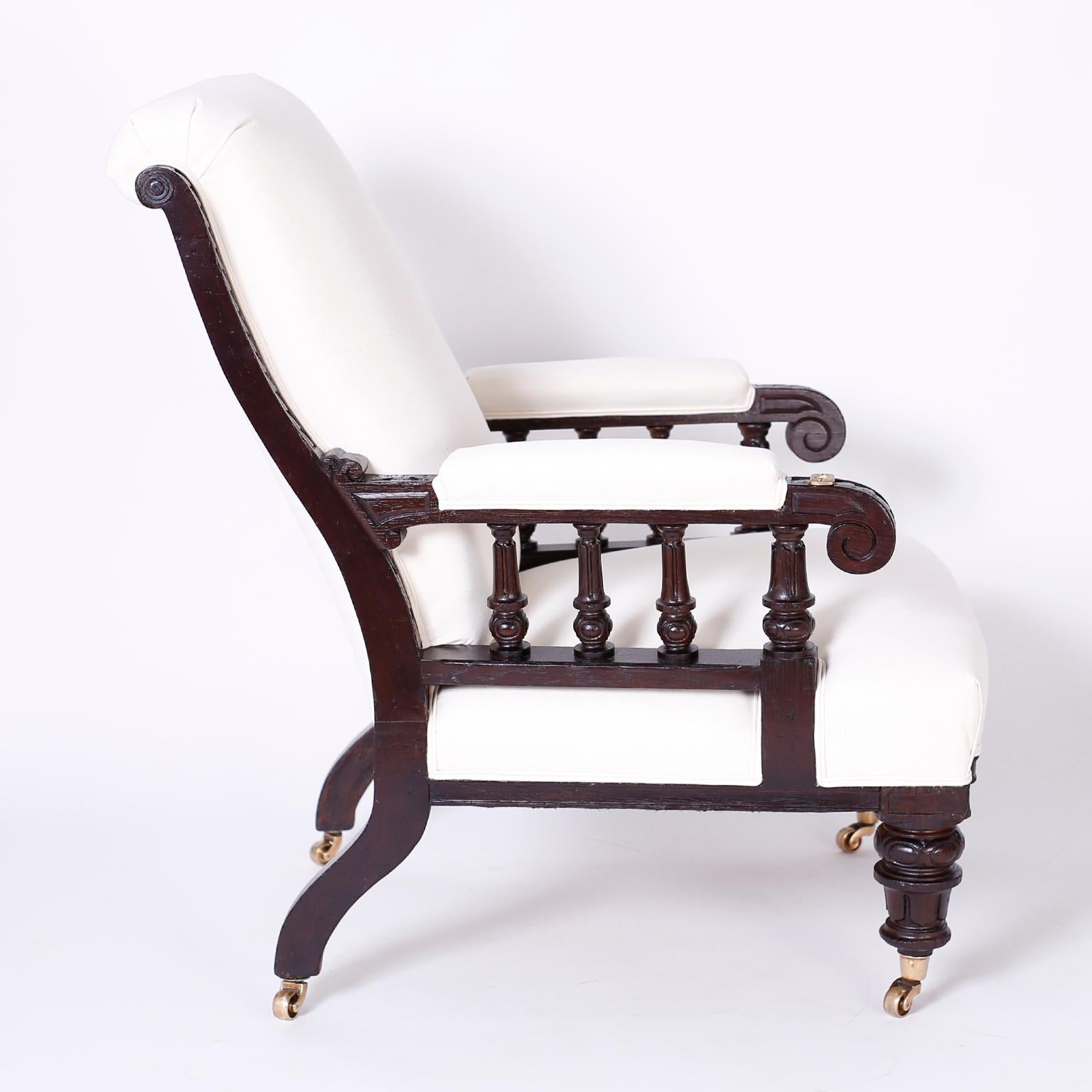 Pair of British Colonial Library Chairs at 1stDibs | british colonial ...