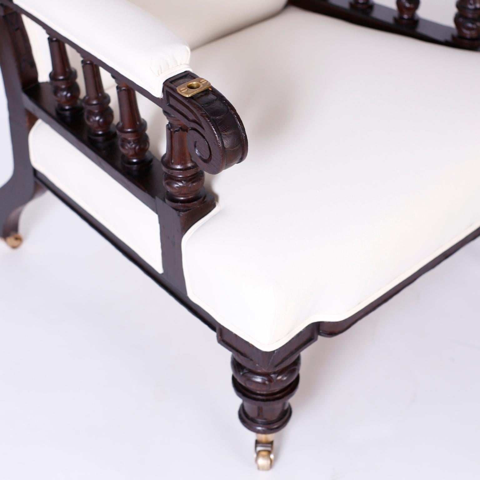 Pair of British Colonial Library Chairs at 1stDibs | british colonial ...