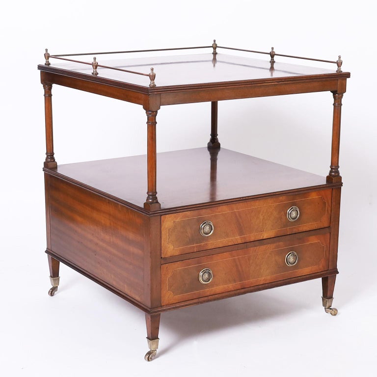 Pair of British Colonial Style Tables or Stands For Sale at 1stDibs