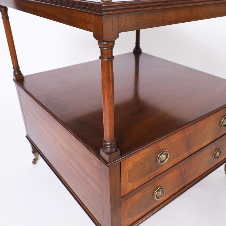 Pair of British Colonial Style Tables or Stands For Sale at 1stDibs