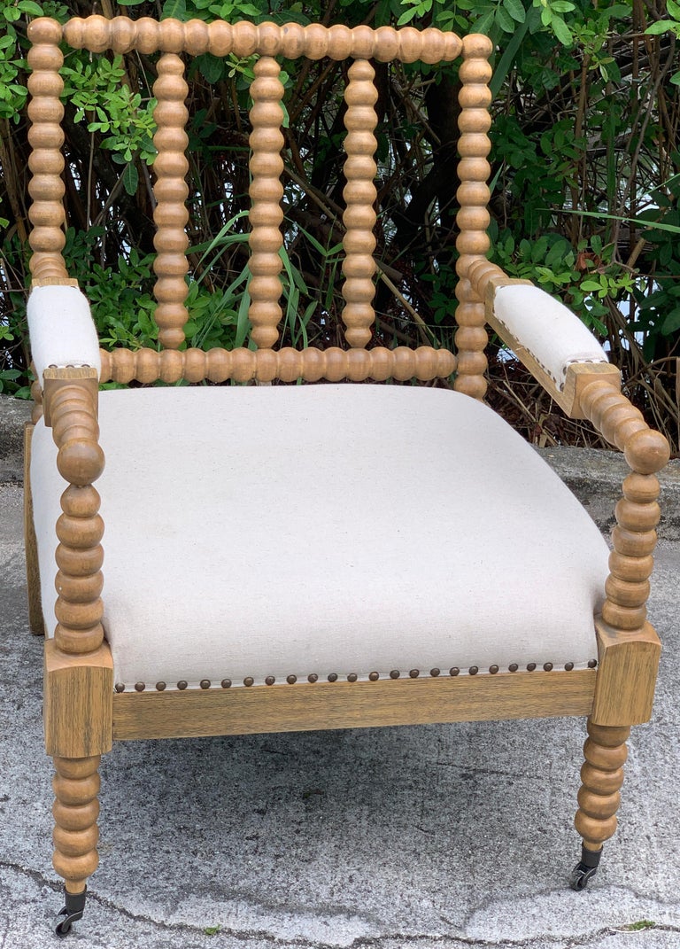 Pair of British Colonial / West Indies Style Bleached Spindle Club ...