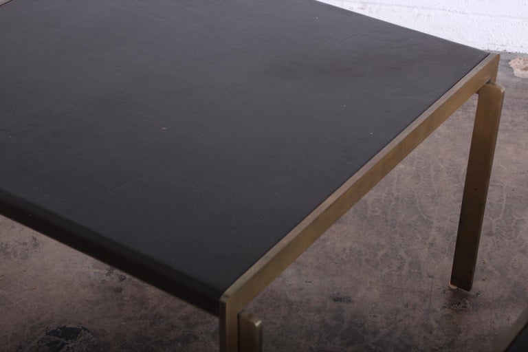 Pair of Bronze and Leather Tables by Stow Davis at 1stDibs
