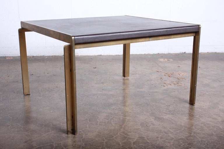 Pair of Bronze and Leather Tables by Stow Davis at 1stDibs