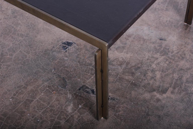 Pair of Bronze and Leather Tables by Stow Davis at 1stDibs
