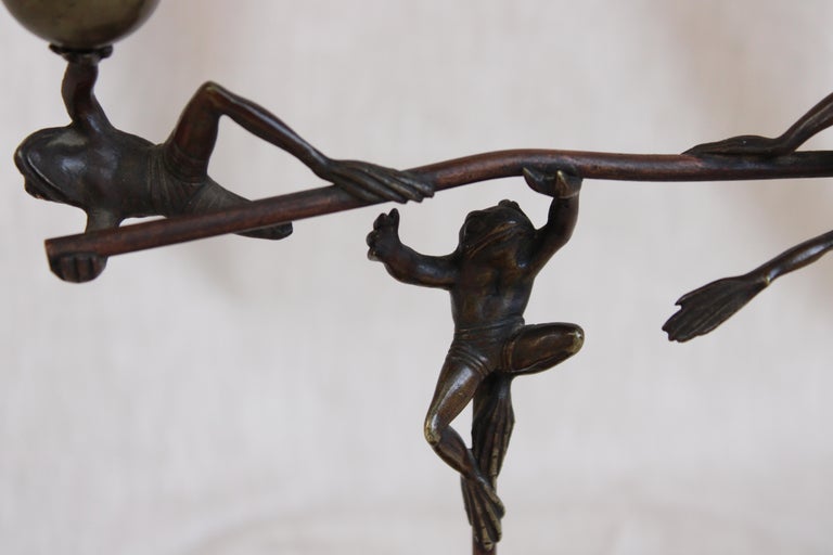 Pair of Bronze Candelabra, Art Deco, France 1920/1930 For Sale at 1stDibs