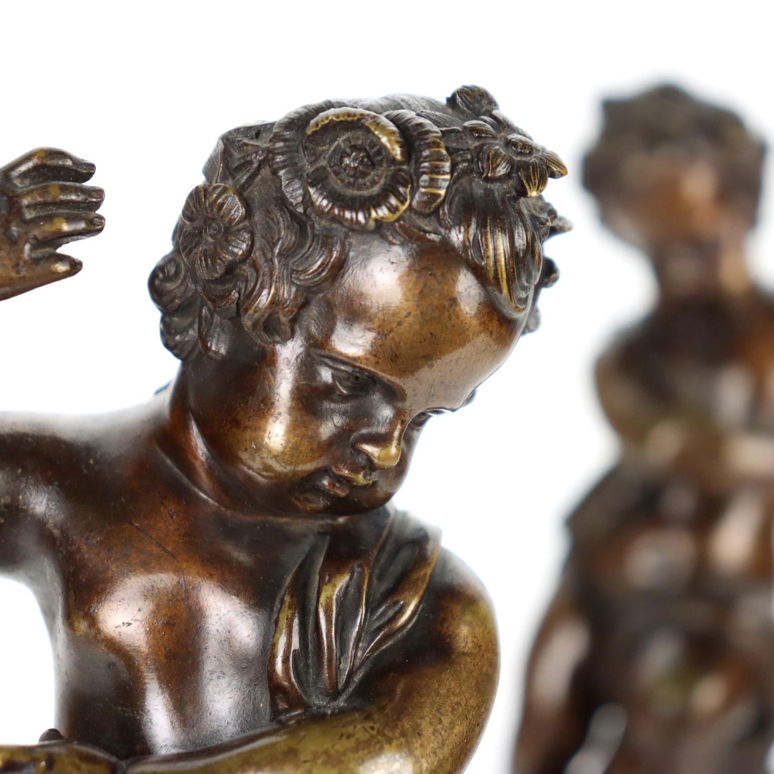 Pair of Bronze Cherubs Italy xx Century at 1stDibs