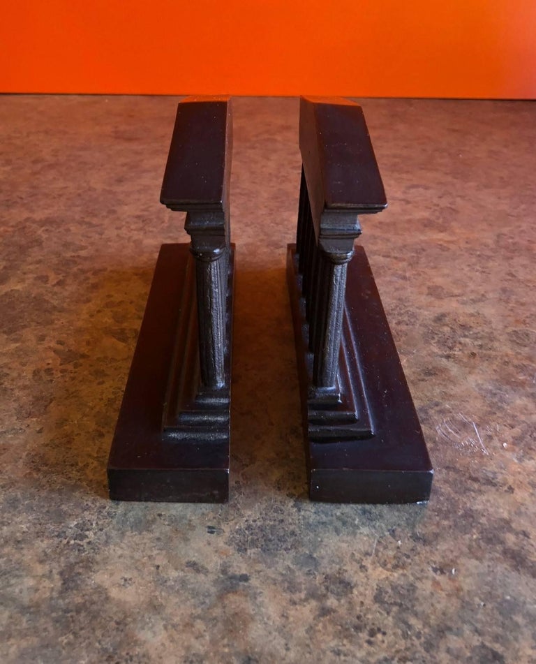 Pair of Bronze Columns / Parthenon Bookends at 1stDibs