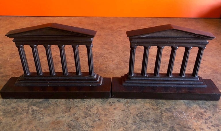 Pair of Bronze Columns / Parthenon Bookends at 1stDibs