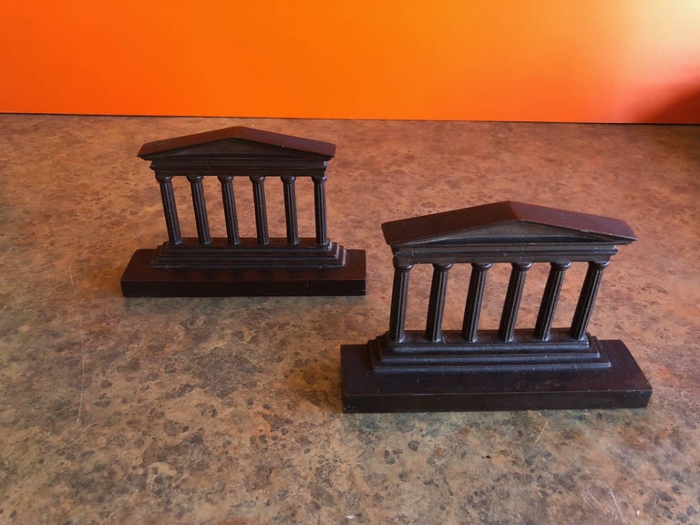 Pair of Bronze Columns / Parthenon Bookends at 1stDibs