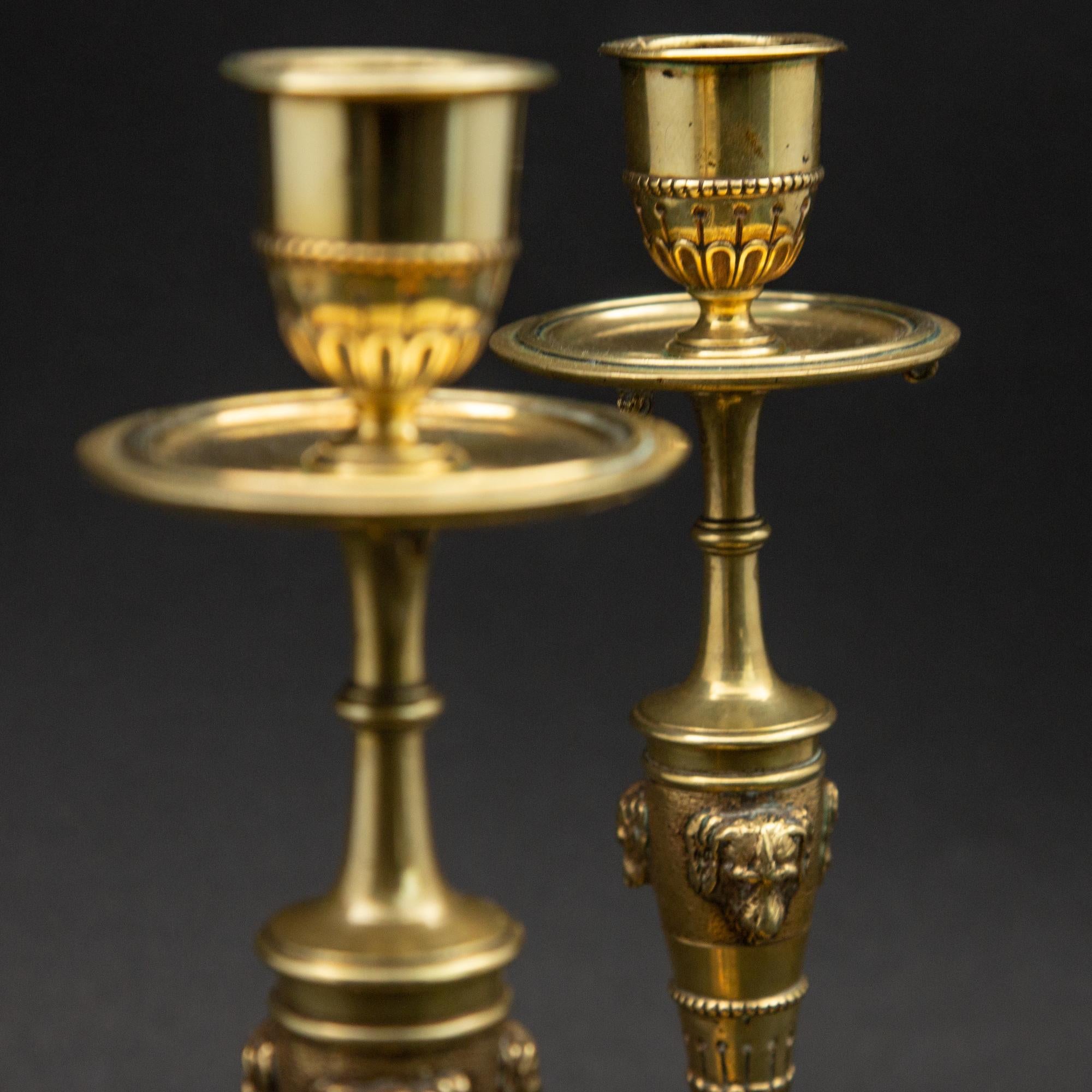 Pair of Bronze Hunting Dog Candlesticks by Jules Moigniez at 1stDibs