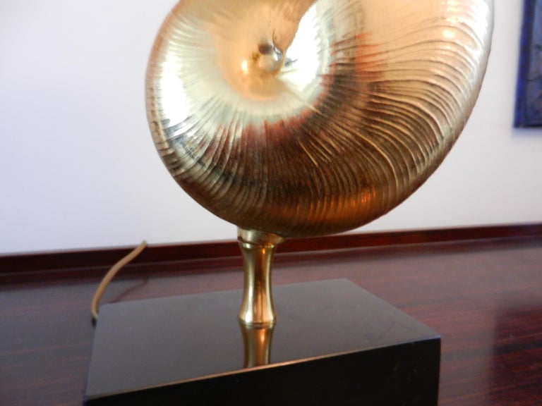 Pair of Bronze Nautilus Shell Lamps For Sale at 1stDibs | shell lamps ...