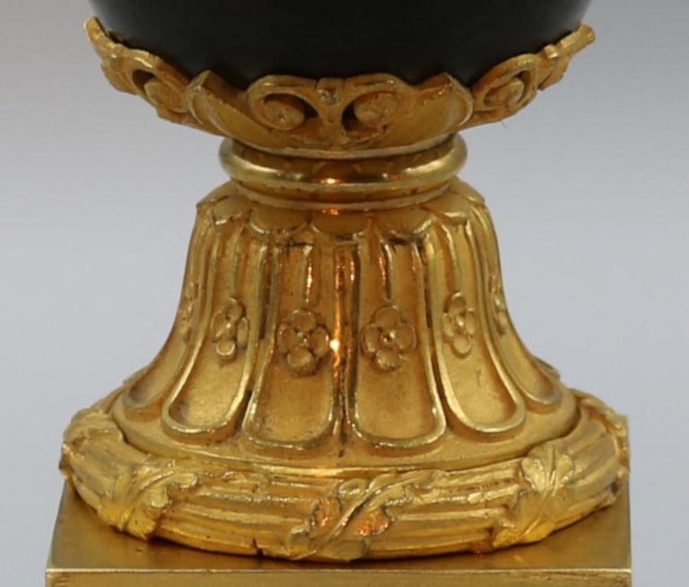 Pair of Bronze and Ormolu Urns and Covers, Early 19th Century at 1stDibs