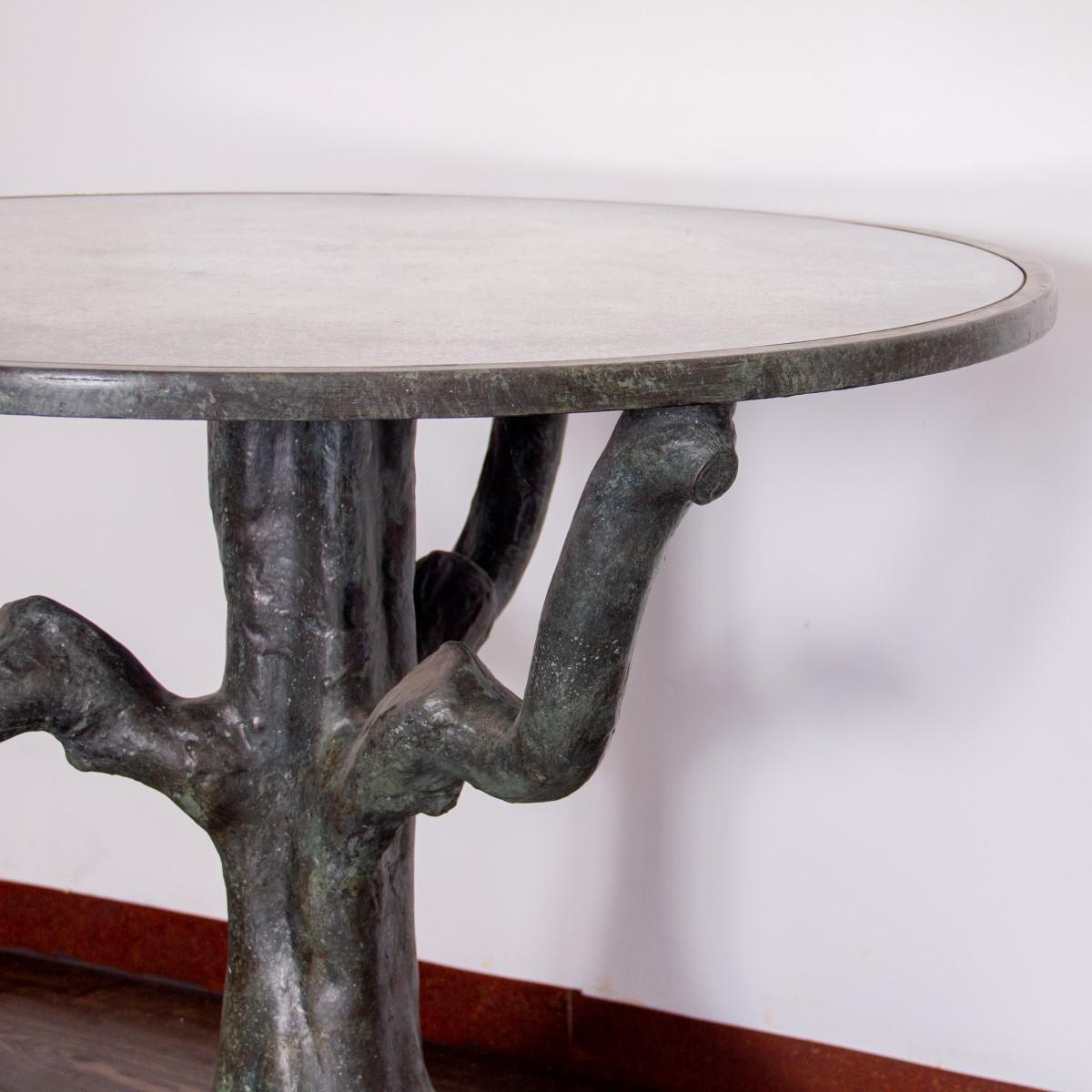 Pair of Tables on Sculpted Tree Trunk Bases circa 1960s at 1stDibs