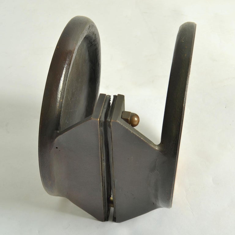 Pair of Bronze Push and Pull Door Handles as Clocks For Sale at 1stDibs